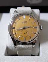 Argos Apollo III - Ice Blue Silver with Italian Suede Leather Strap