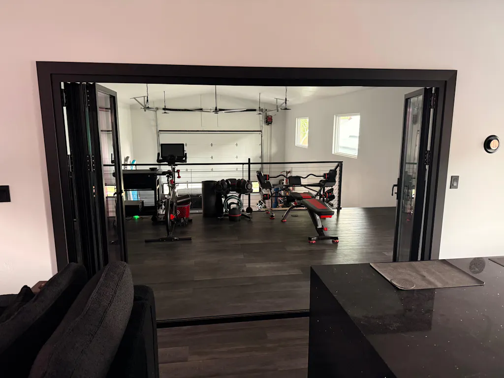 Ark Design Black-4 Panel Center Opening Outswing Double Tempered Glass ...
