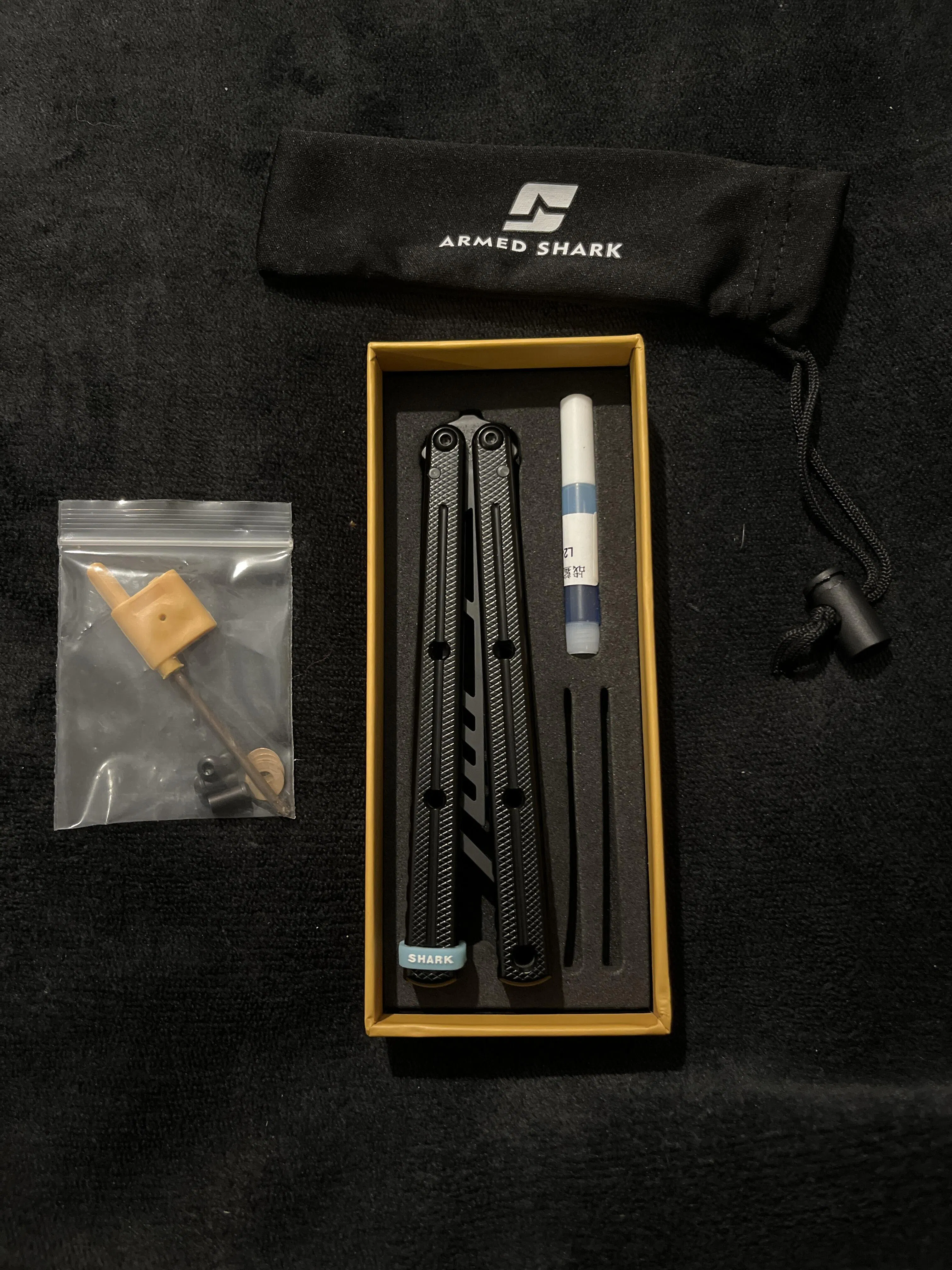 Armed Shark Krake Raken v3 Balisong Trainer Butterfly Knife