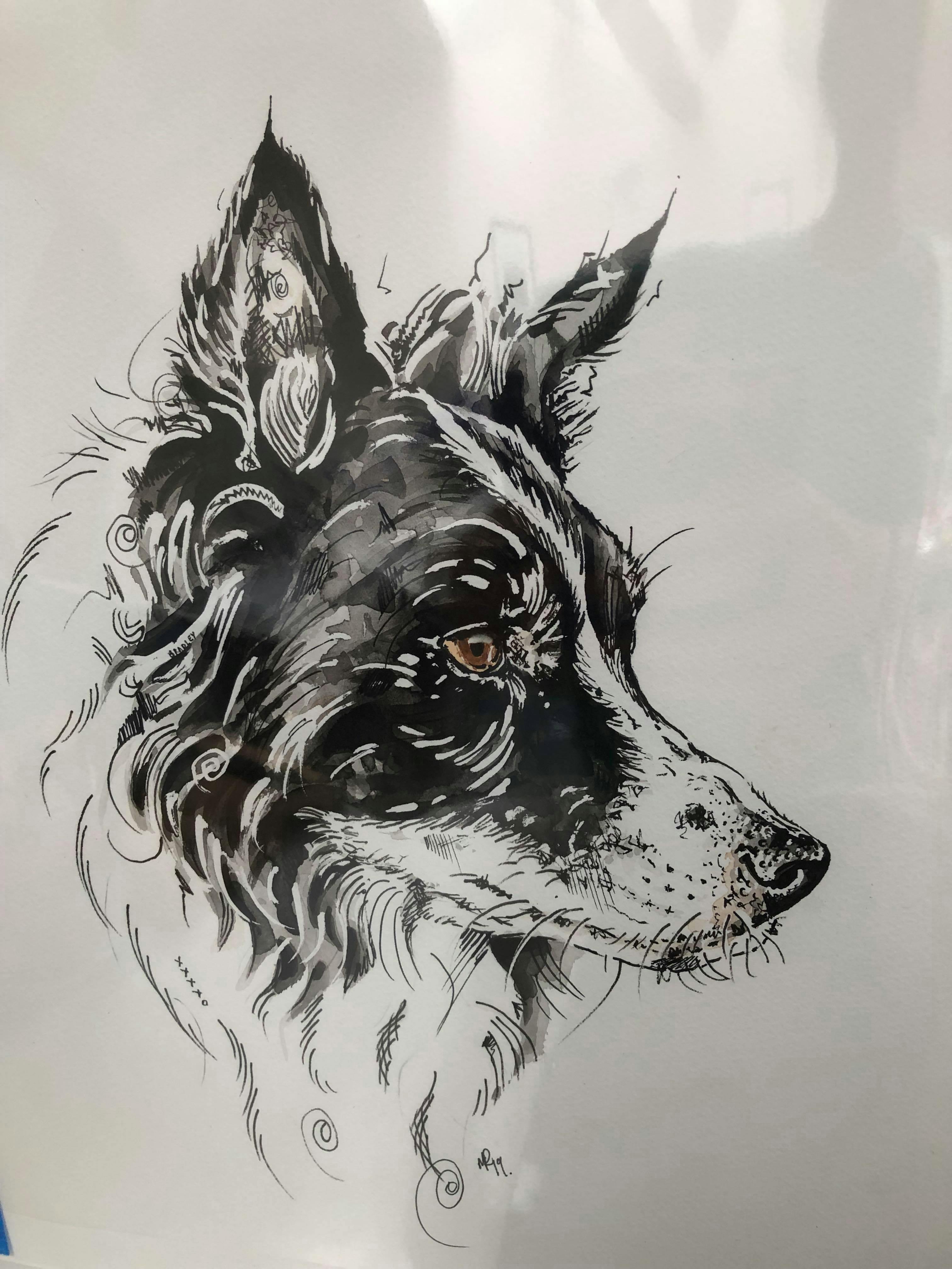 Greyhound Art Print Painting- 'Retired to the Sofa' – Art By Mike Ramshaw