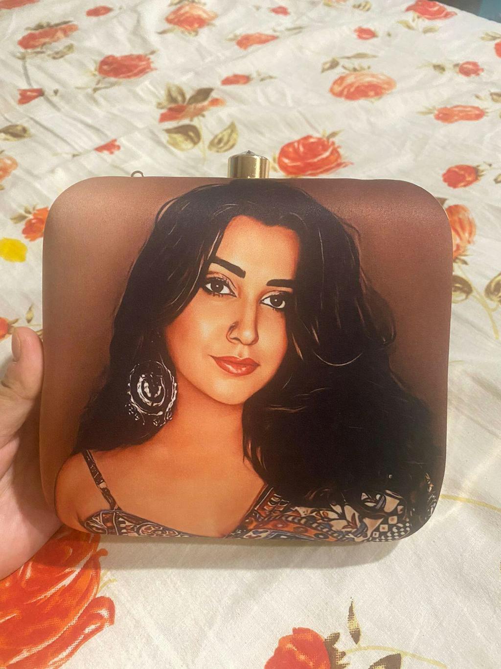 Portrait Caricature Personalised Clutch Bag