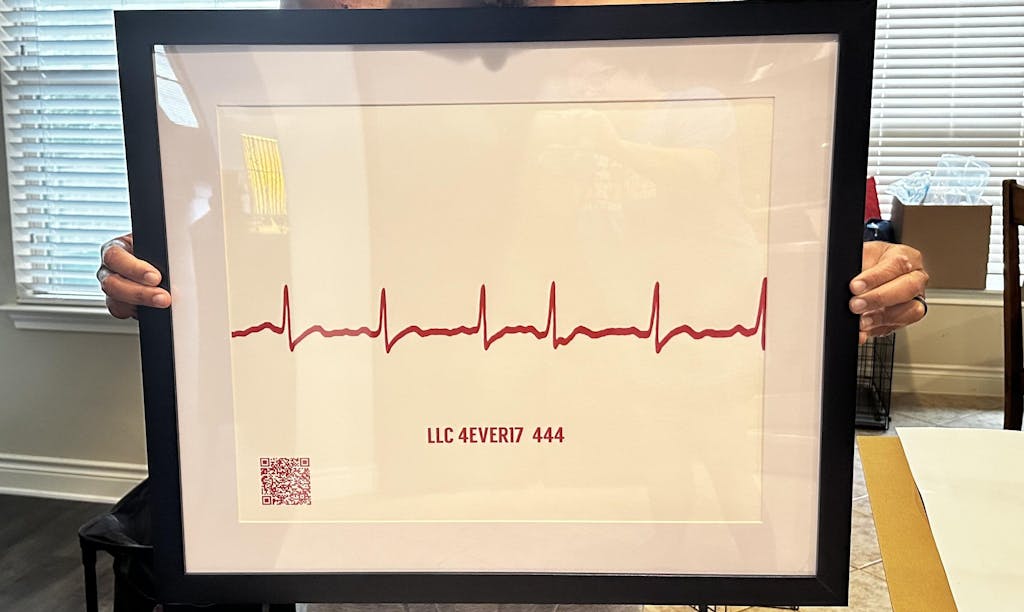 Heartbeat Memorial Gift with Custom EKG Sound Wave Art – Artsy Voiceprint