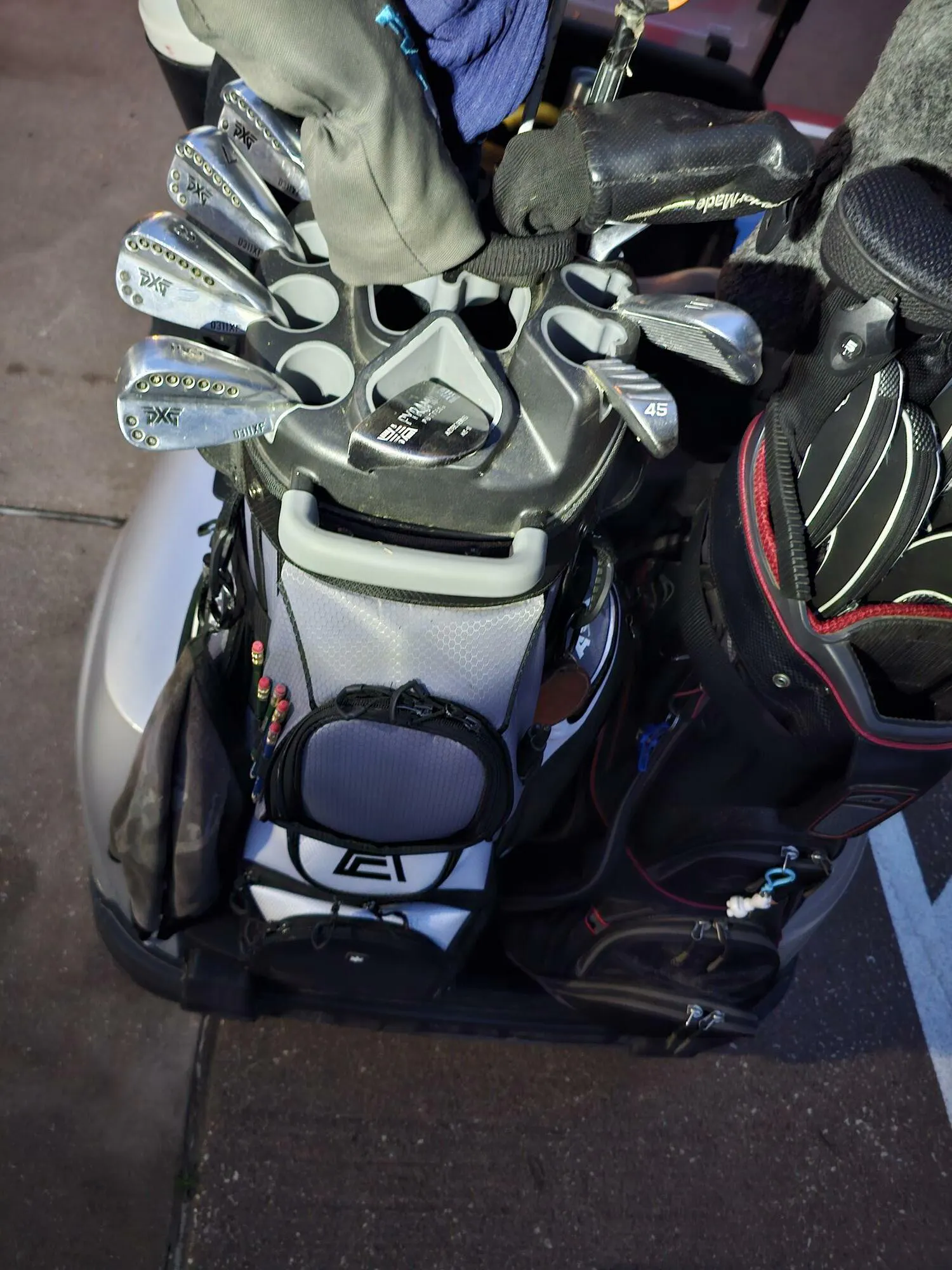 Ask Echo T-LOCK 2.0 14 Way Organizer Dividers Golf Silent Cart Bag / G