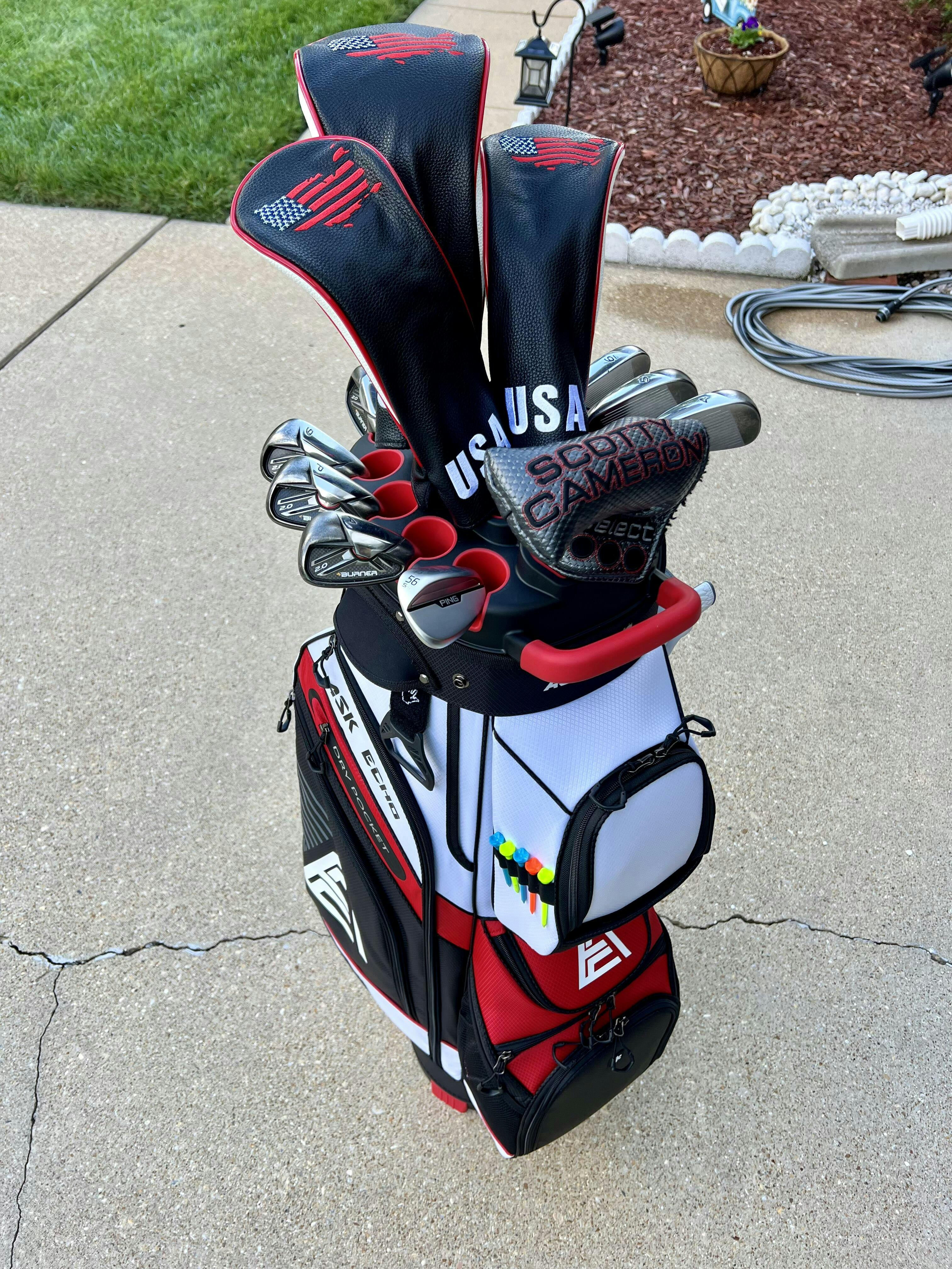 Ask Echo T-LOCK 2.0 14 Way Organizer Dividers Golf Soundless Cart Bag