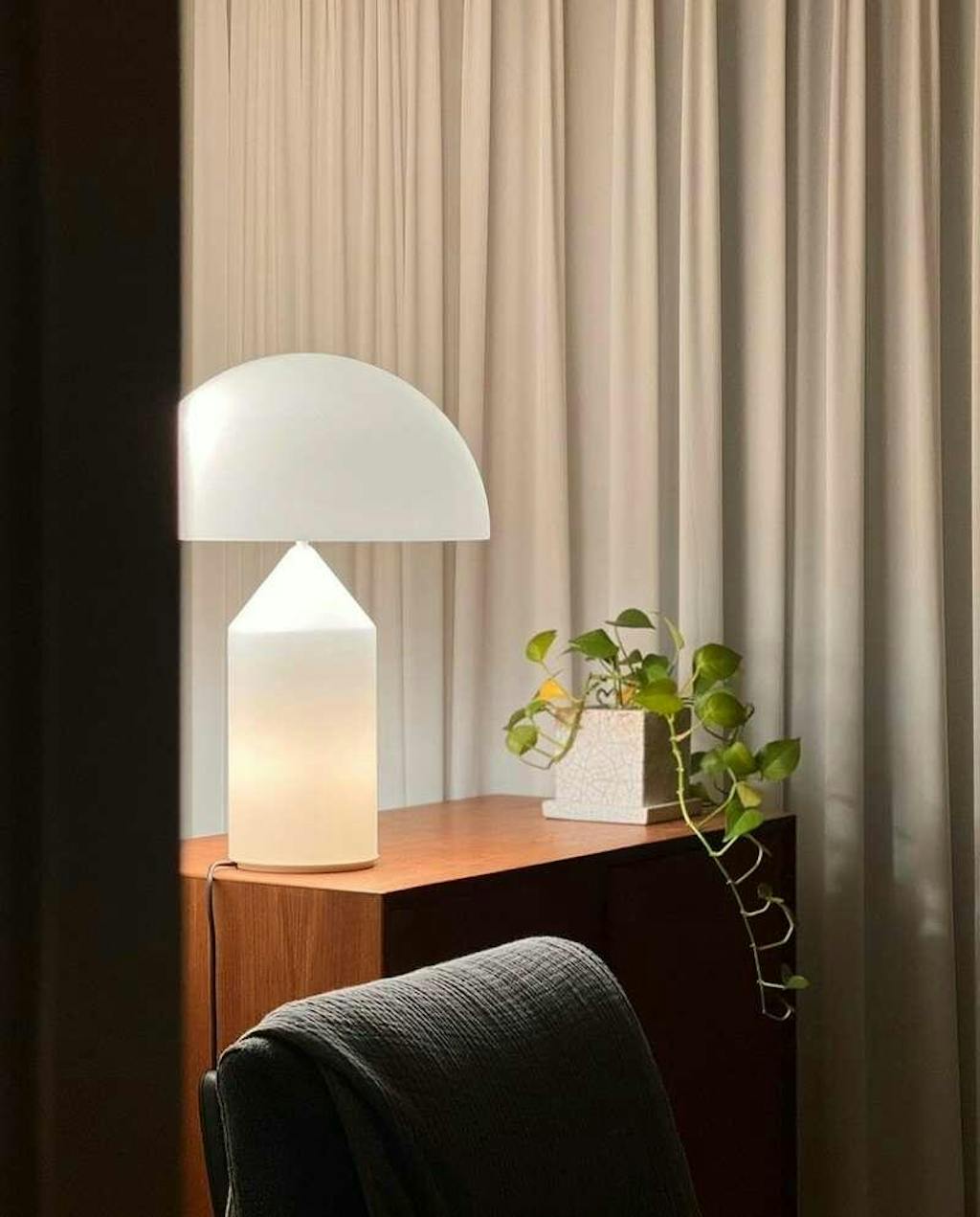Conn mushroom table lamp atollo classic desk lamp white dimmable art ...