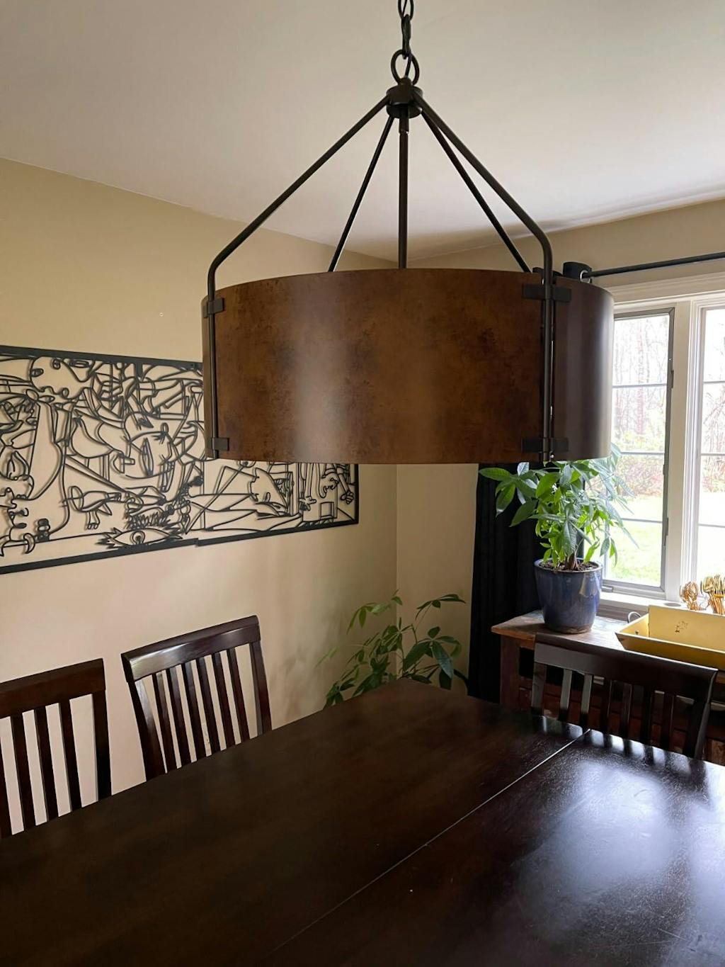 Suspension à tambour rétro industrielle en bronze Ethan – At Ease Home Life