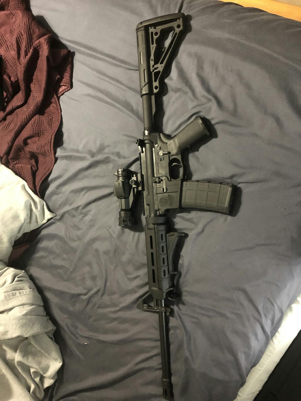 Hogue AR-15/M-16 OverMolded Collapsible Buttstock | AT3 tactical