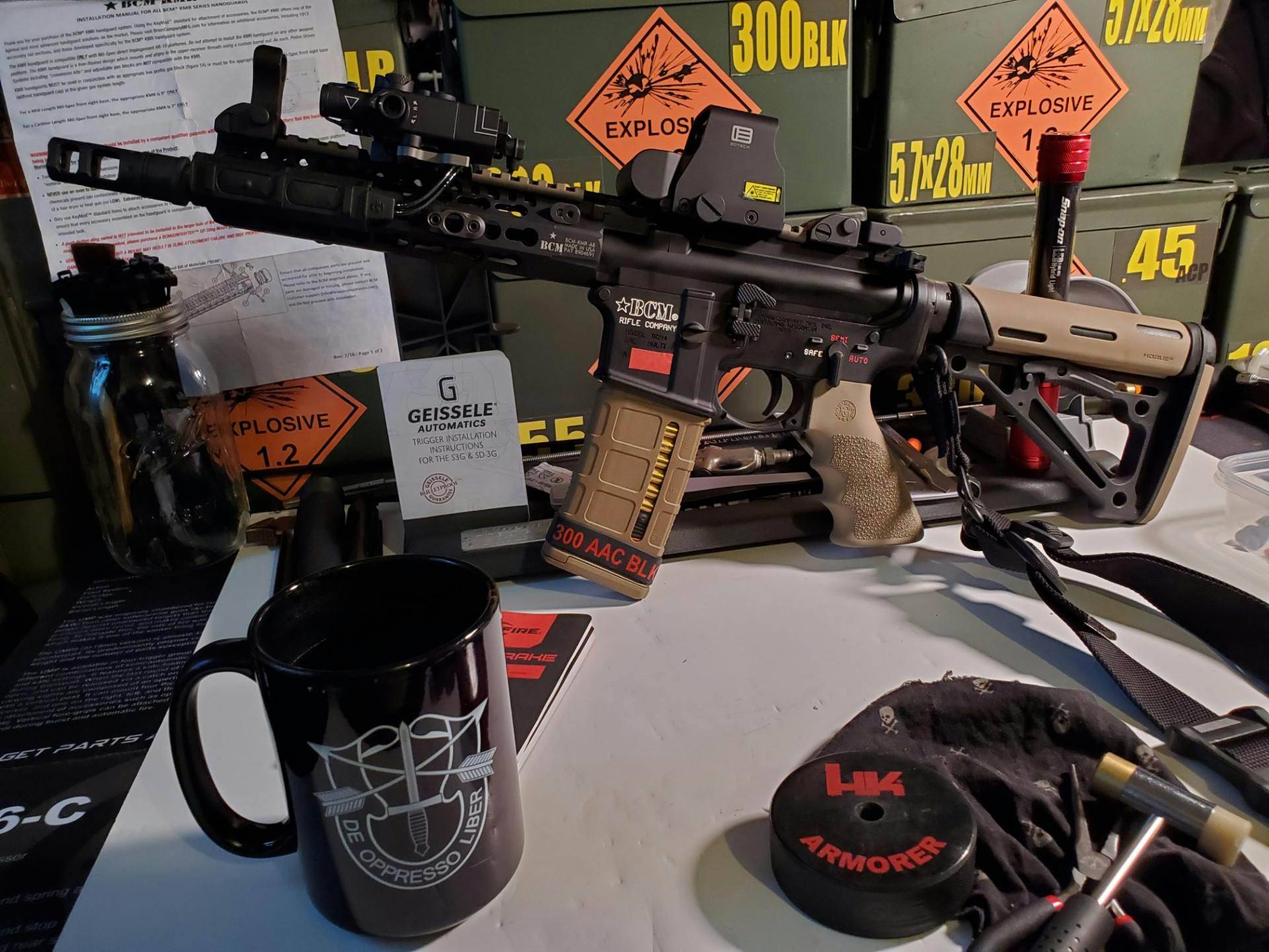 Hogue AR-15/M-16 OverMolded Collapsible Buttstock | AT3 tactical