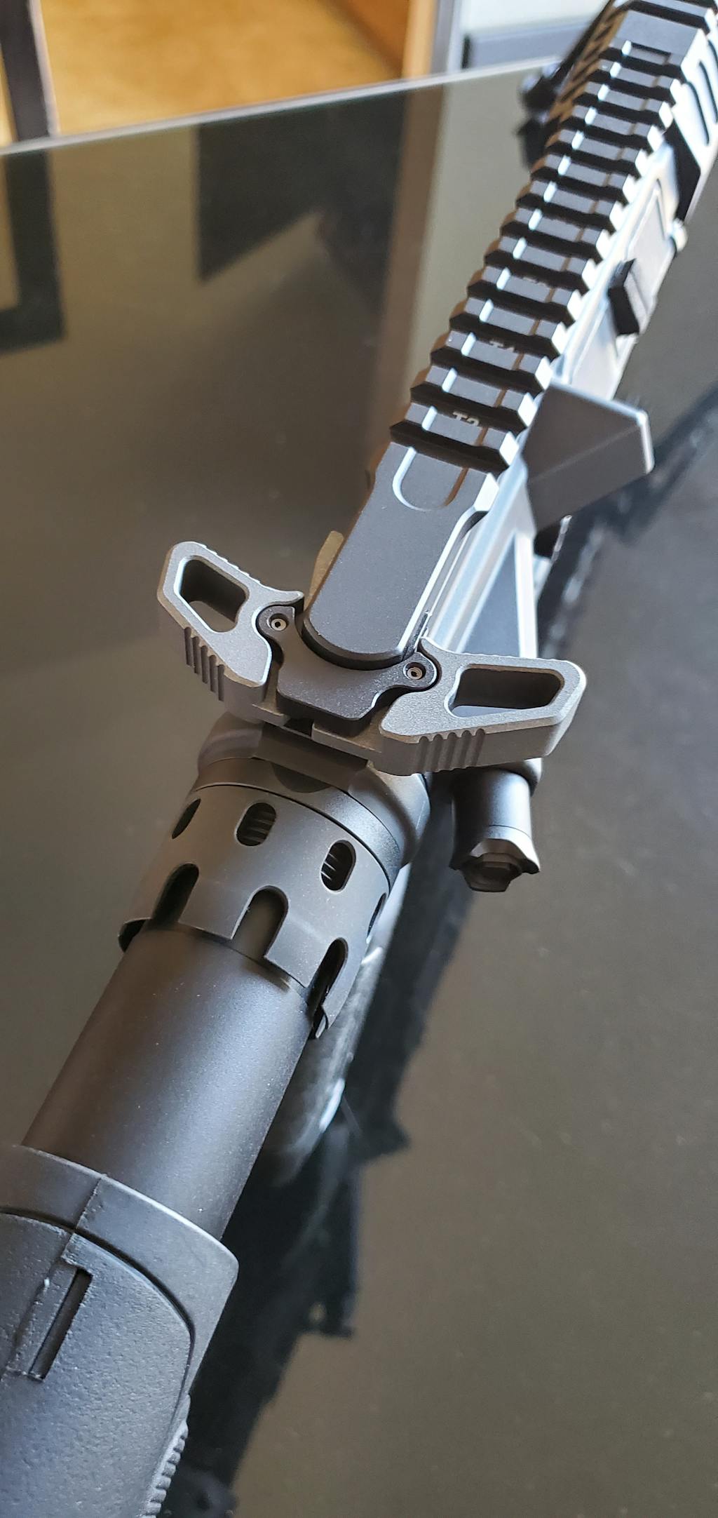 Raptor Charging Handle: Red Radian