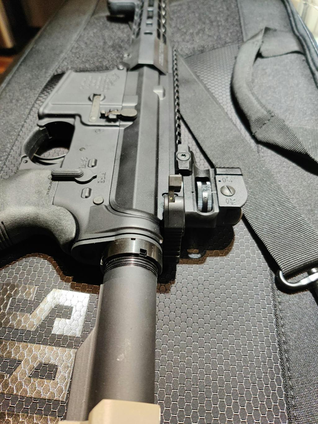 UTG Super Slim Fixed AR-15 Iron Sight Set - Front and Rear