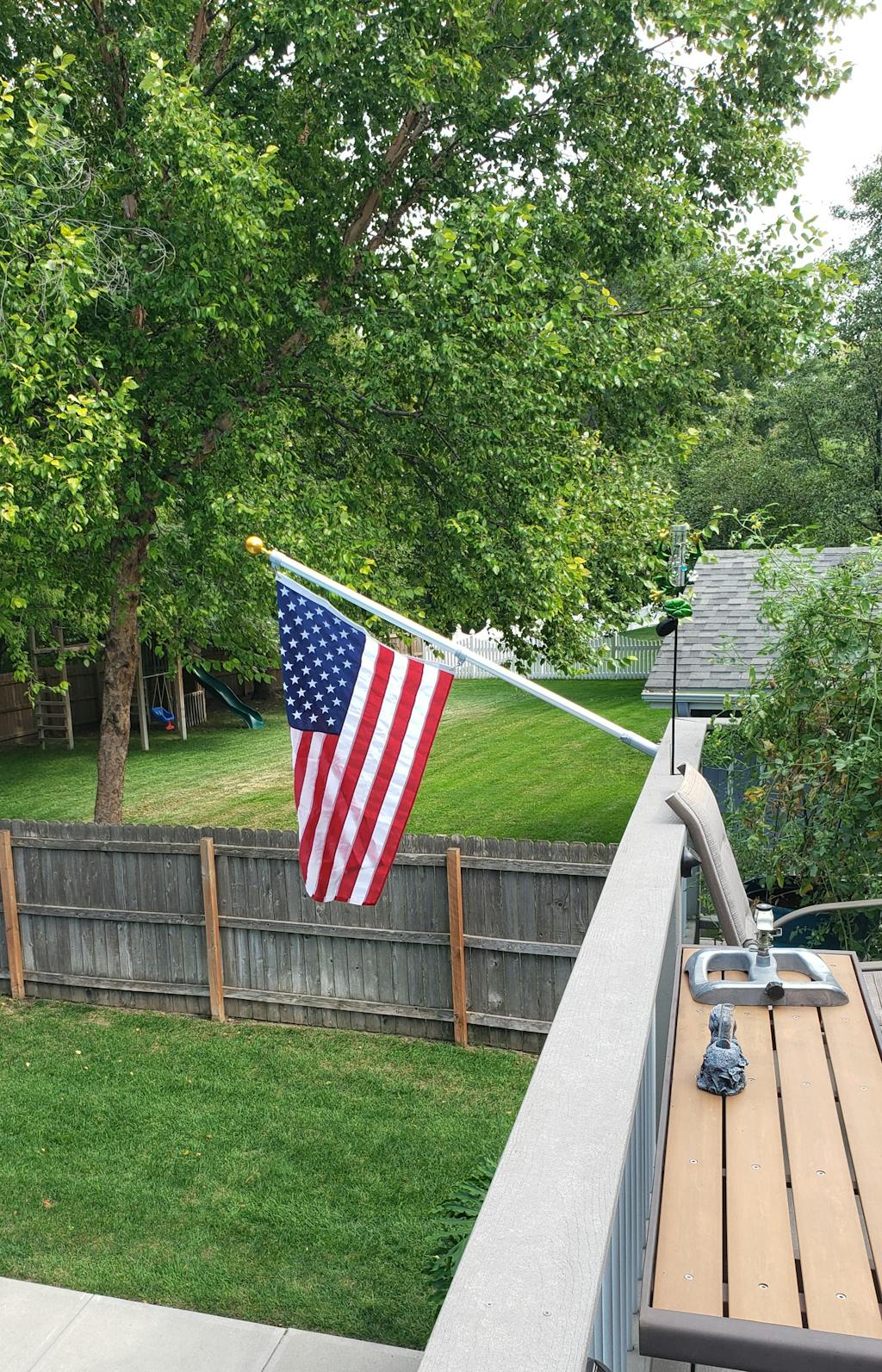 6FT Phoenix Outrigger Flag Pole Set w/ 3'x5' Premium Nylon American Fl