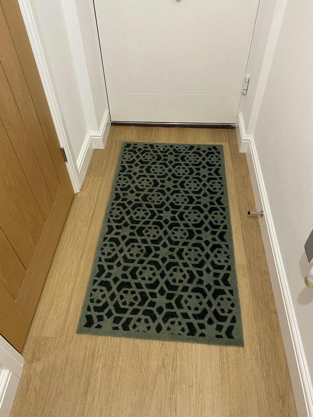 UK made Recycled washable doormat - Jali Screen Green Ocean Mat Runner ...