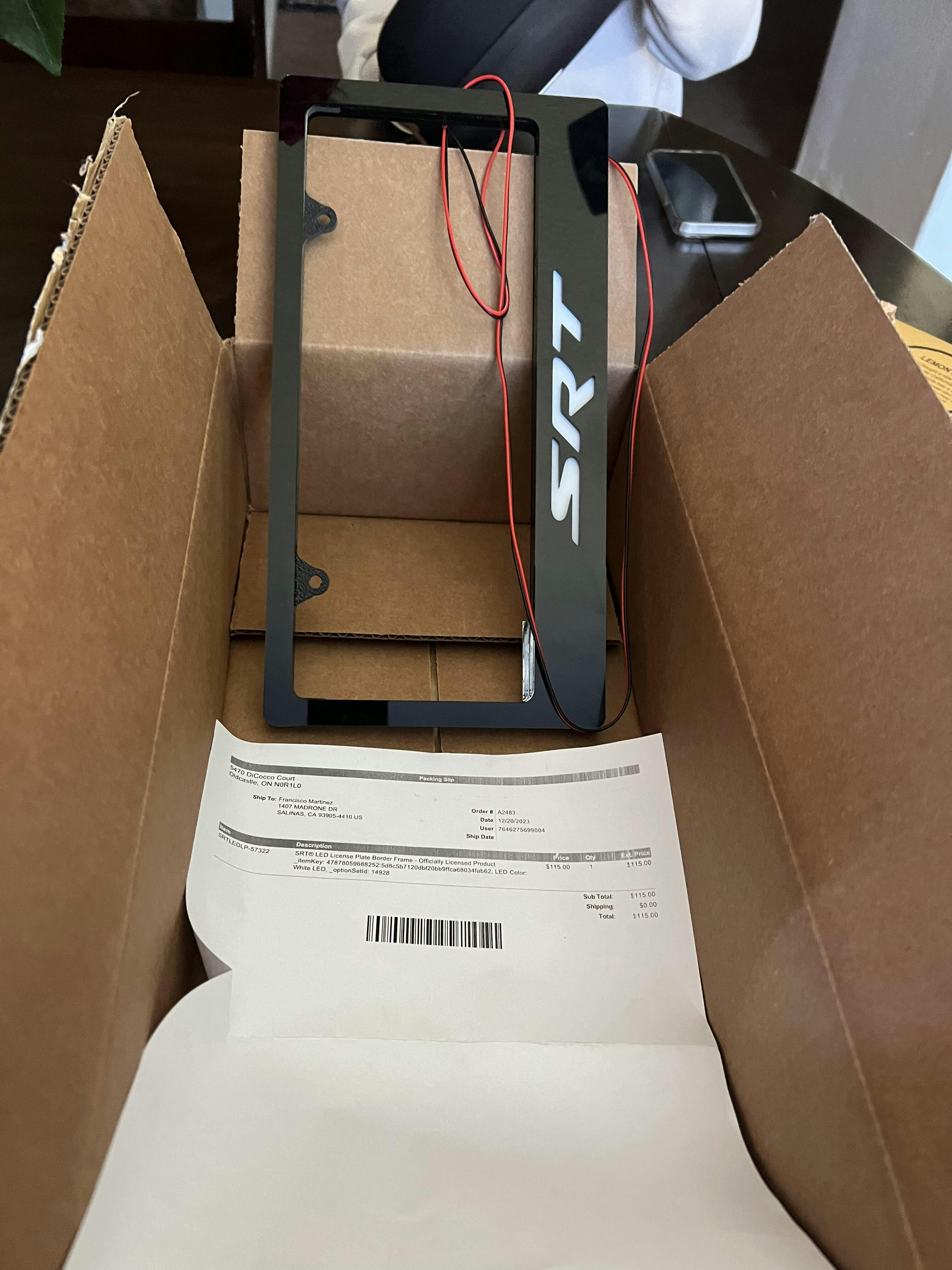 SRT® LED License Plate Border Frame - Officially Licensed Product ...