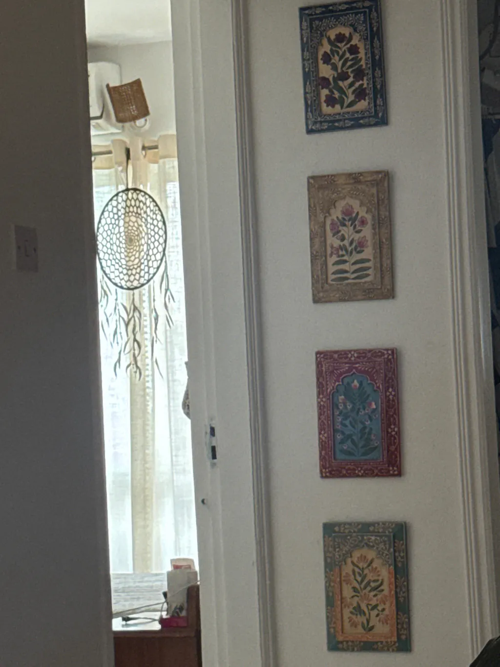 Assorted Handpainted Wooden Wall Frames Set of 3 | Atrangi Studio