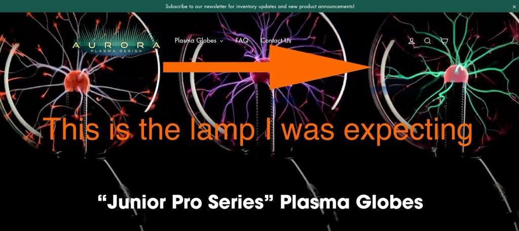 “Genesis Junior” Plasma Globe – Aurora Plasma Design