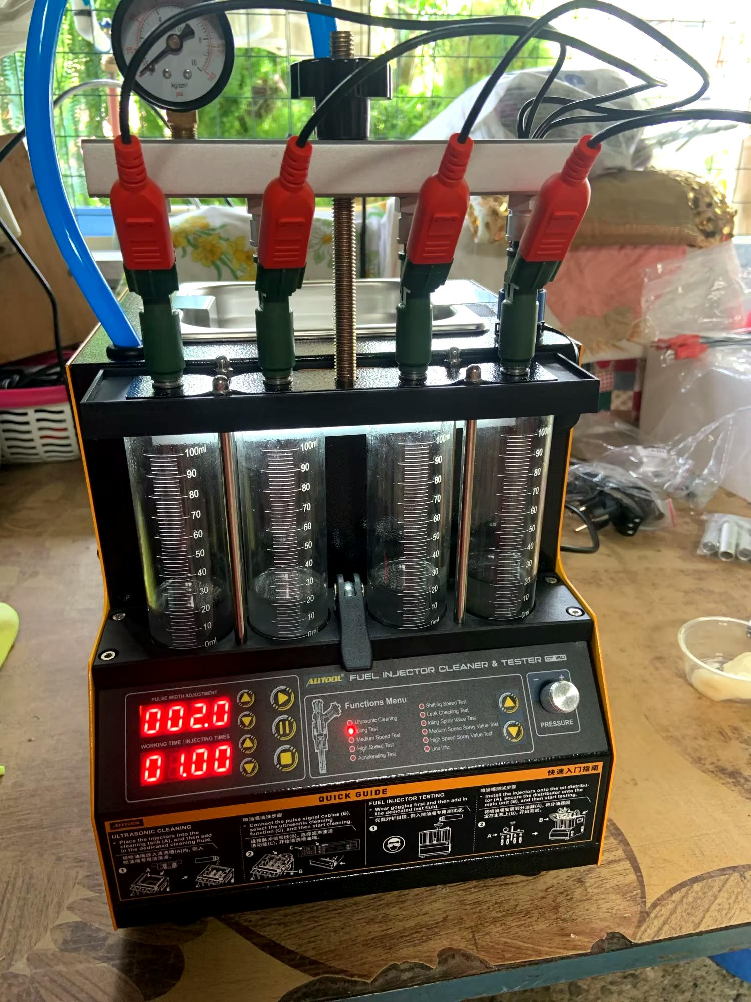 AUTOOL CT160 Fuel Injector Tester & Heating Ultrasonic Cleaner Machine ...