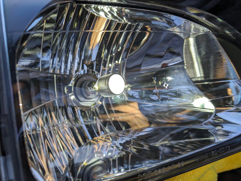 H4/HS1 LED Headlight Bulbs Mini Bi-LED Projector Lens High Low Dual Be