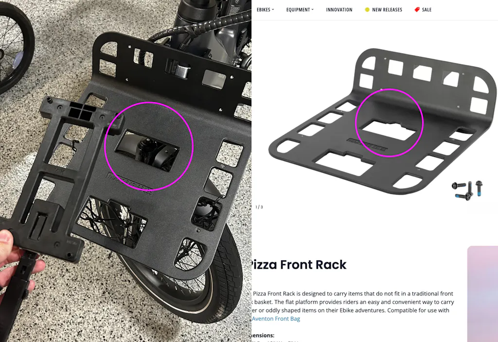Aventon Pizza Front Rack