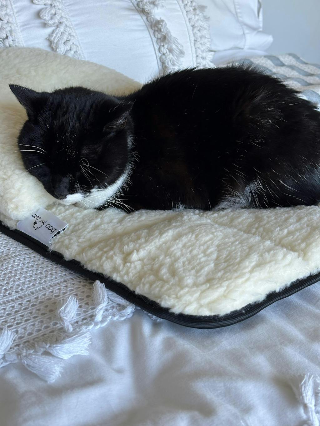 Premium Wool Dog & Cat Mat Portable Bed - Machine Washable Water ...