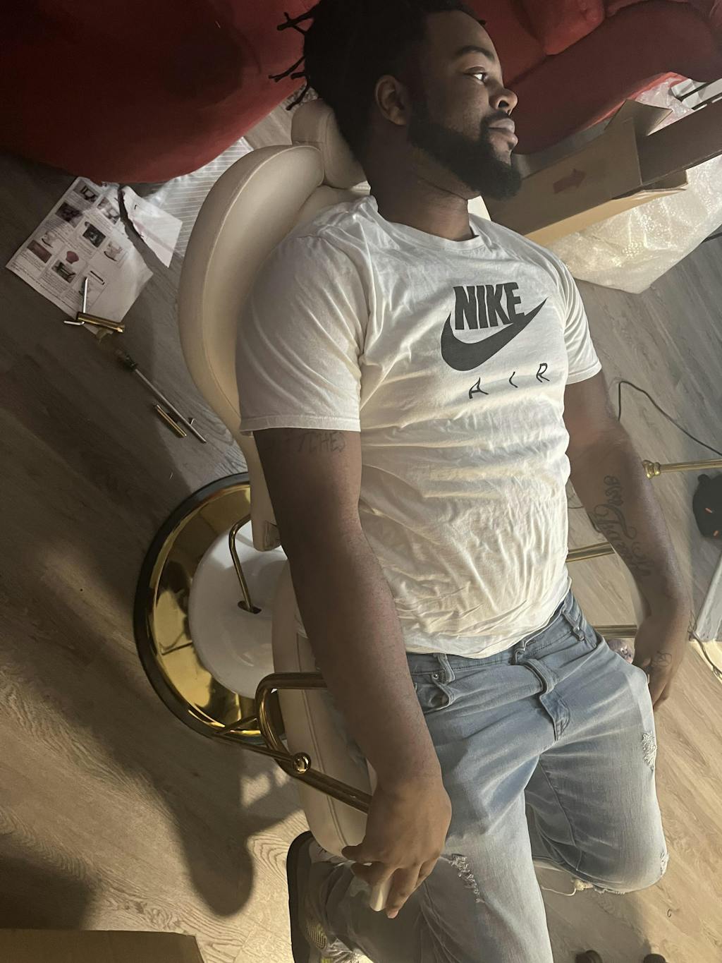 Gold Reclining Salon Chair BS-122 – BaashaBeauty