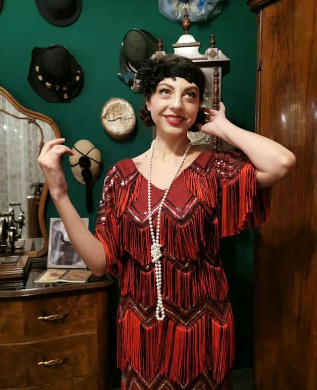 Shop 1920s Dresses - Tiered Fringe Sequin Dress | BABEYOND