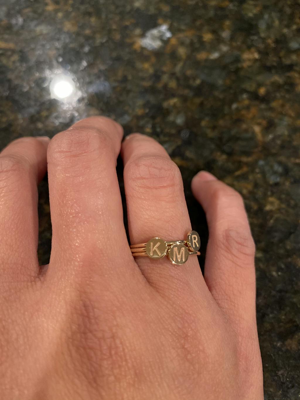 14K Gold Stacking Initial Ring – Baby Gold