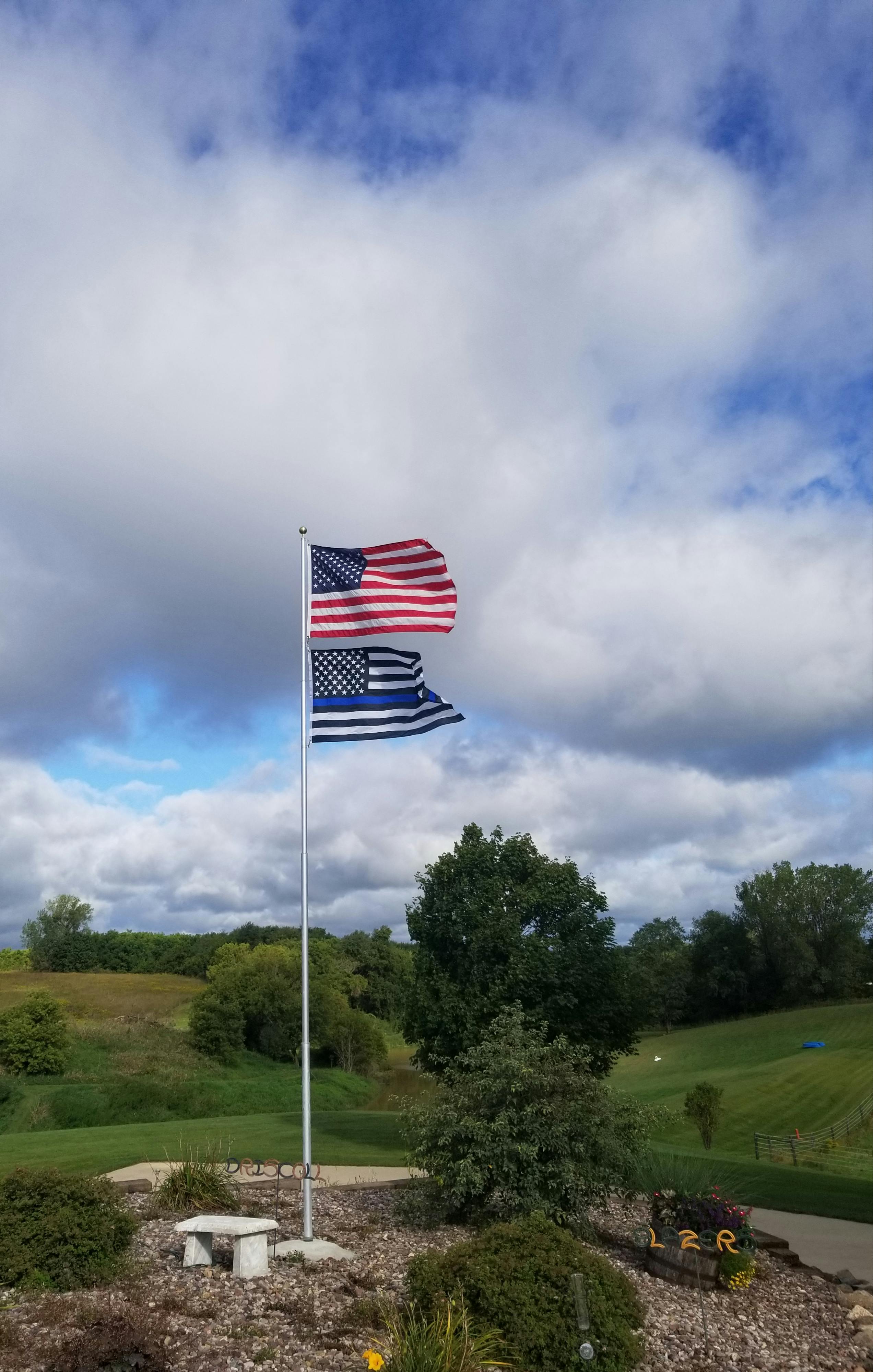 Thin Blue Line American Flag Police Law Enforcement Officer Support ...