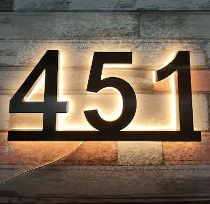 House Numbers Visible At Night Hillman 4 In Reflective Silver Number 8