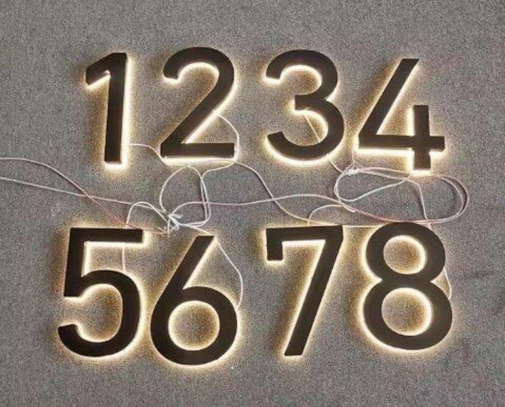 Solar Backlit House Numbers Led Lighted House Number Sign – BacklitLEDsign