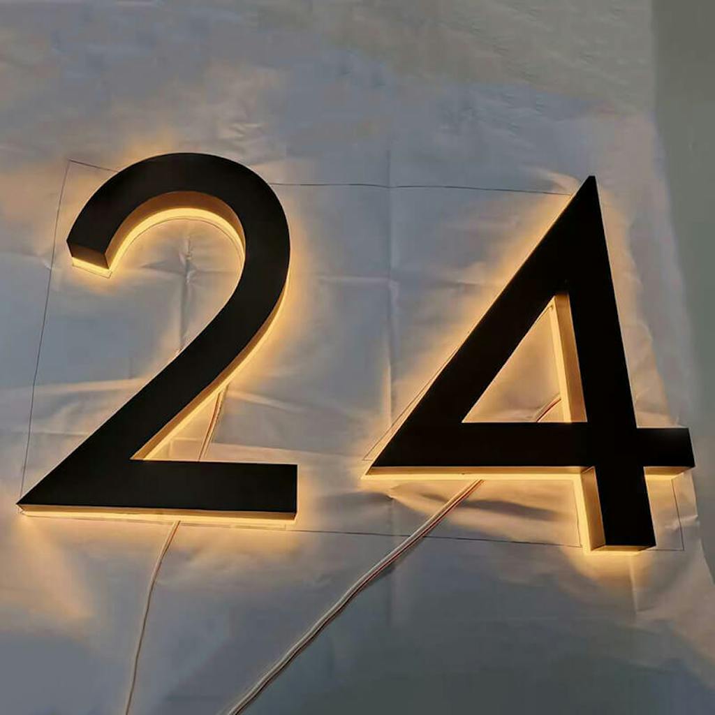 Solar Backlit House Numbers Led Lighted House Number Sign – BacklitLEDsign