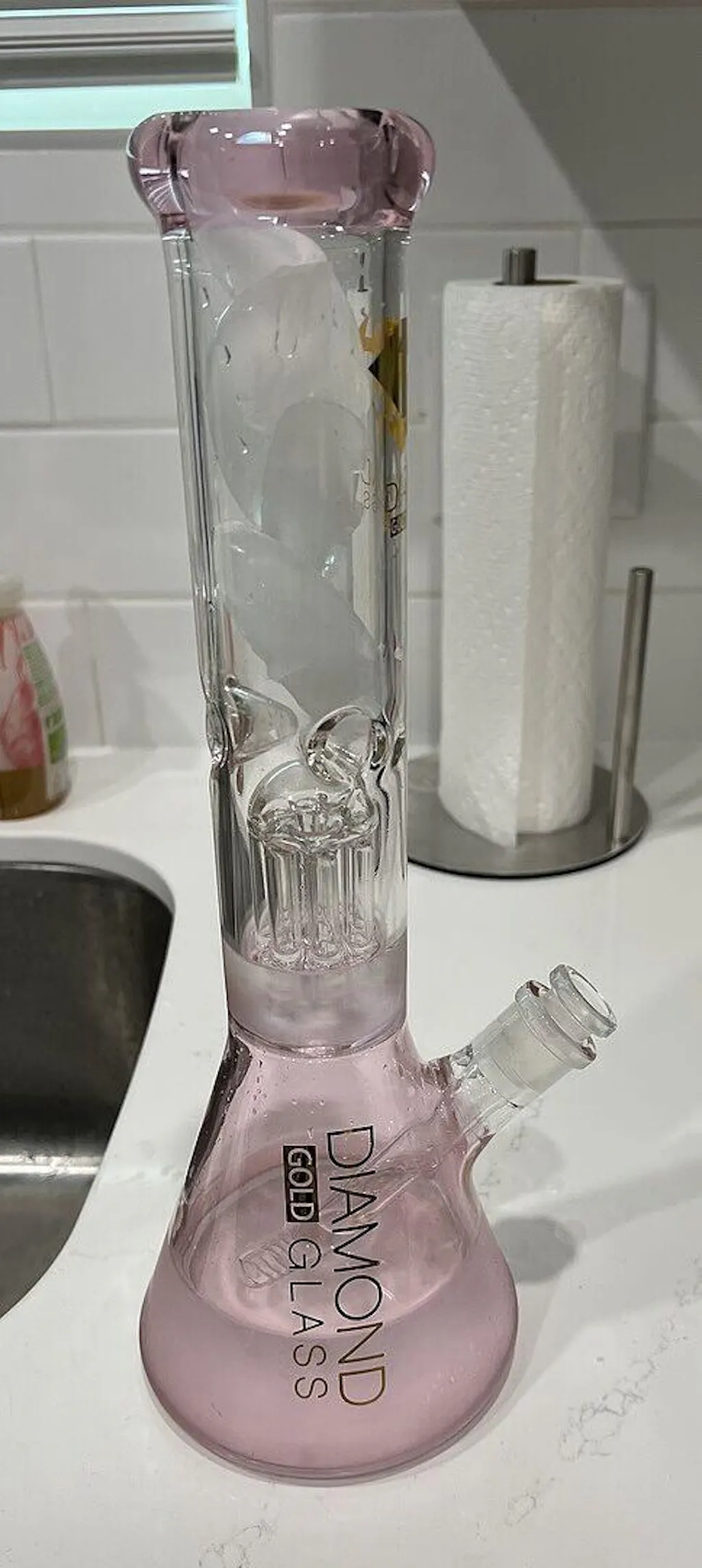 14" Pink Beaker Waterpipe at — Badass Glass