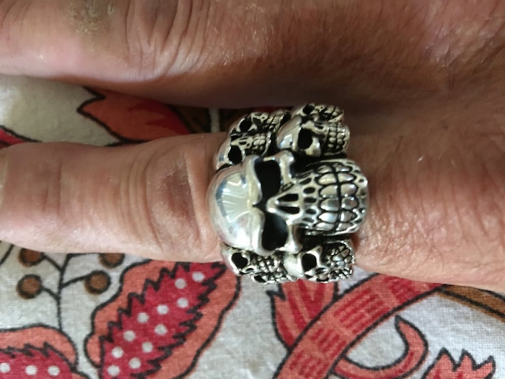 Sterling Silver Multiple Skull Ring – Badass Jewelry