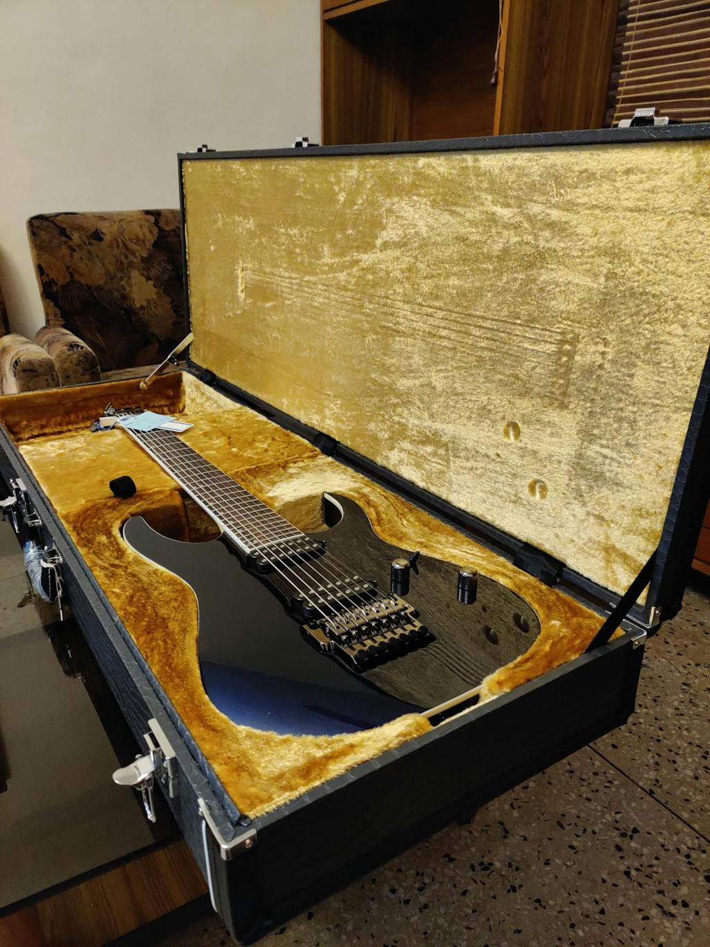 Ibanez RG-2027XL Prestige 7 String Electric Guitar with Case - Dark Ti ...