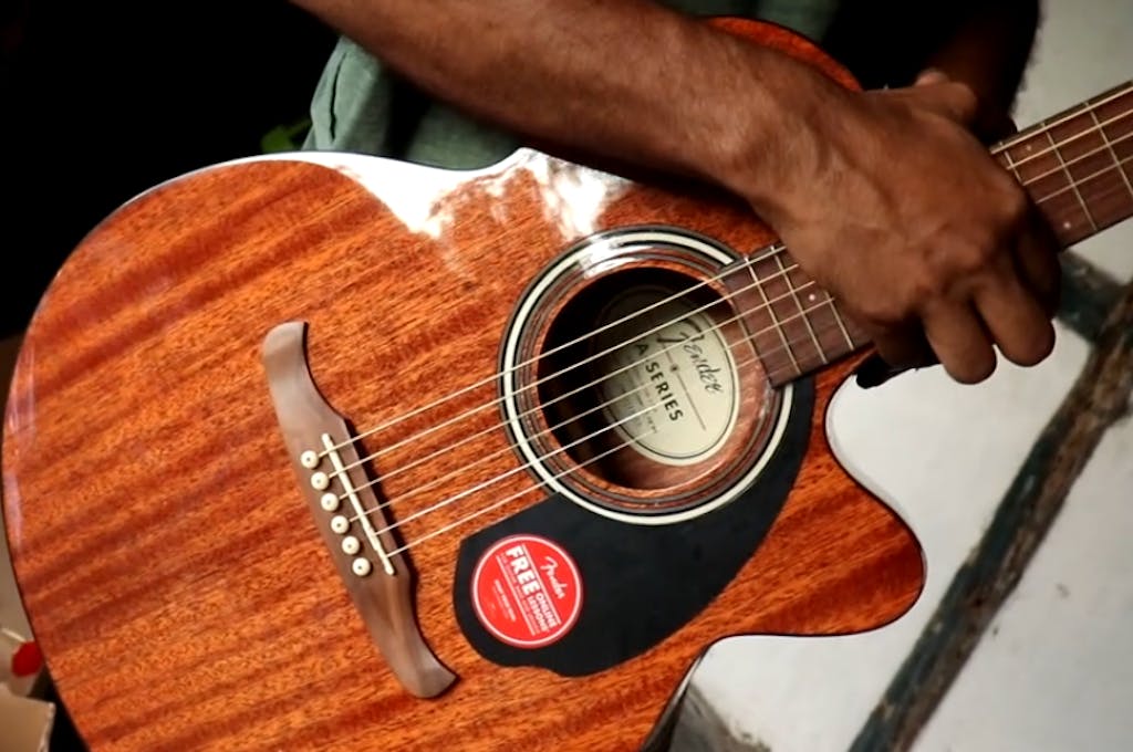 Fender FA-135CE Concert V2 Electro Acoustic Guitar - Natural Mahogany ...