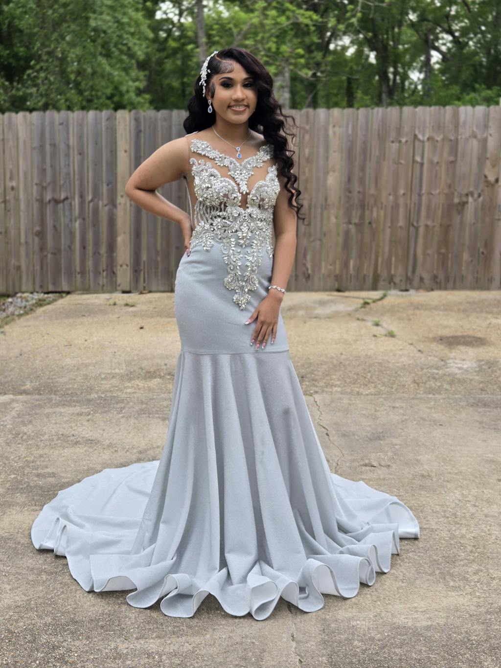 Royal Blue Round neck Mermaid Court Train Prom Dresses – Ballbella