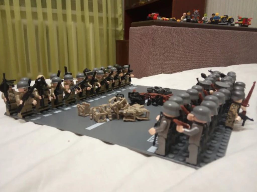 21PCs/set WWII Army Military Building Blocks German France Italy Japan ...