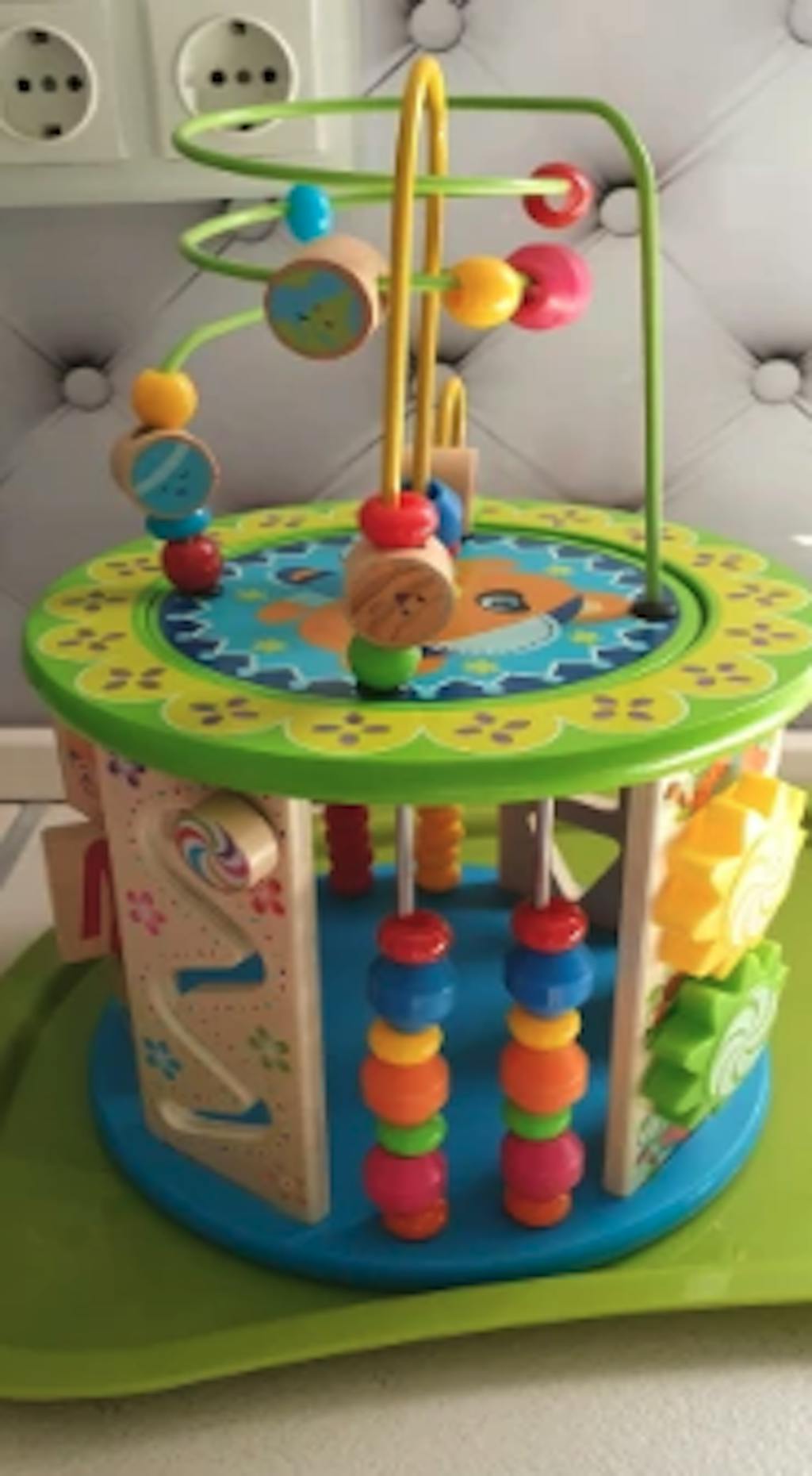 Baby Wooden Activity Cube l Toddler Wooden Activity Toy – Balma Home