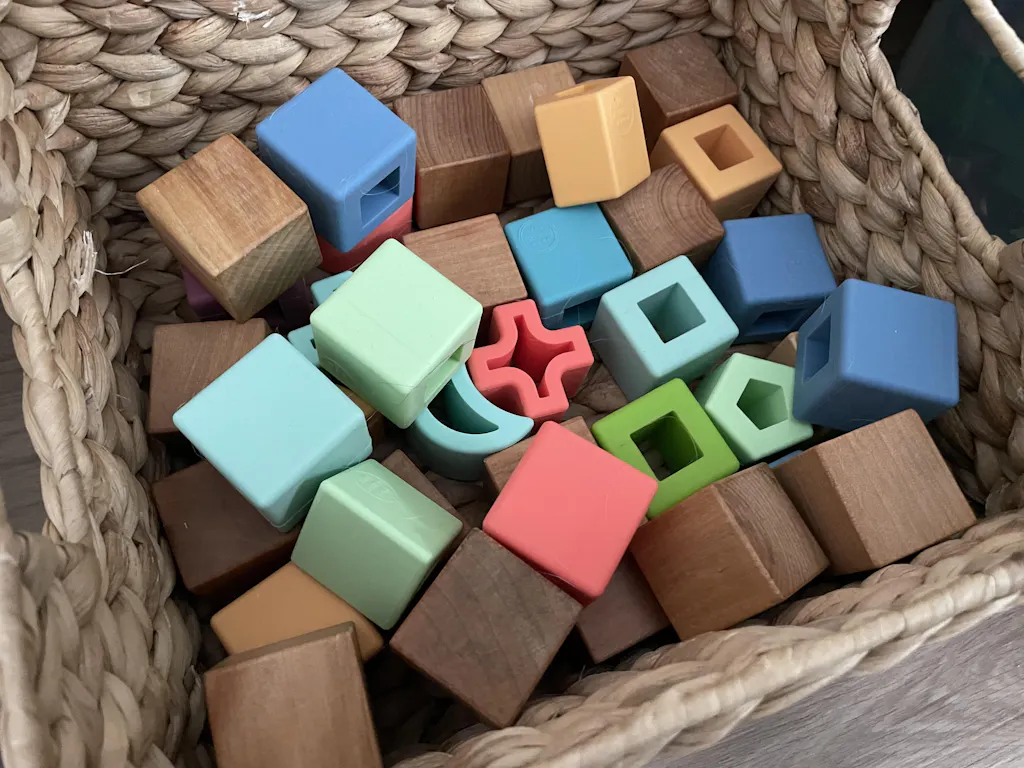 Wood + Silicone Block Set by Bannor Toys