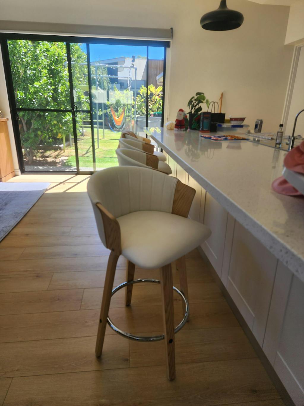 Buy Taila Leather Counter Stool (Set of 2) White 66cm – Bar Stool Home