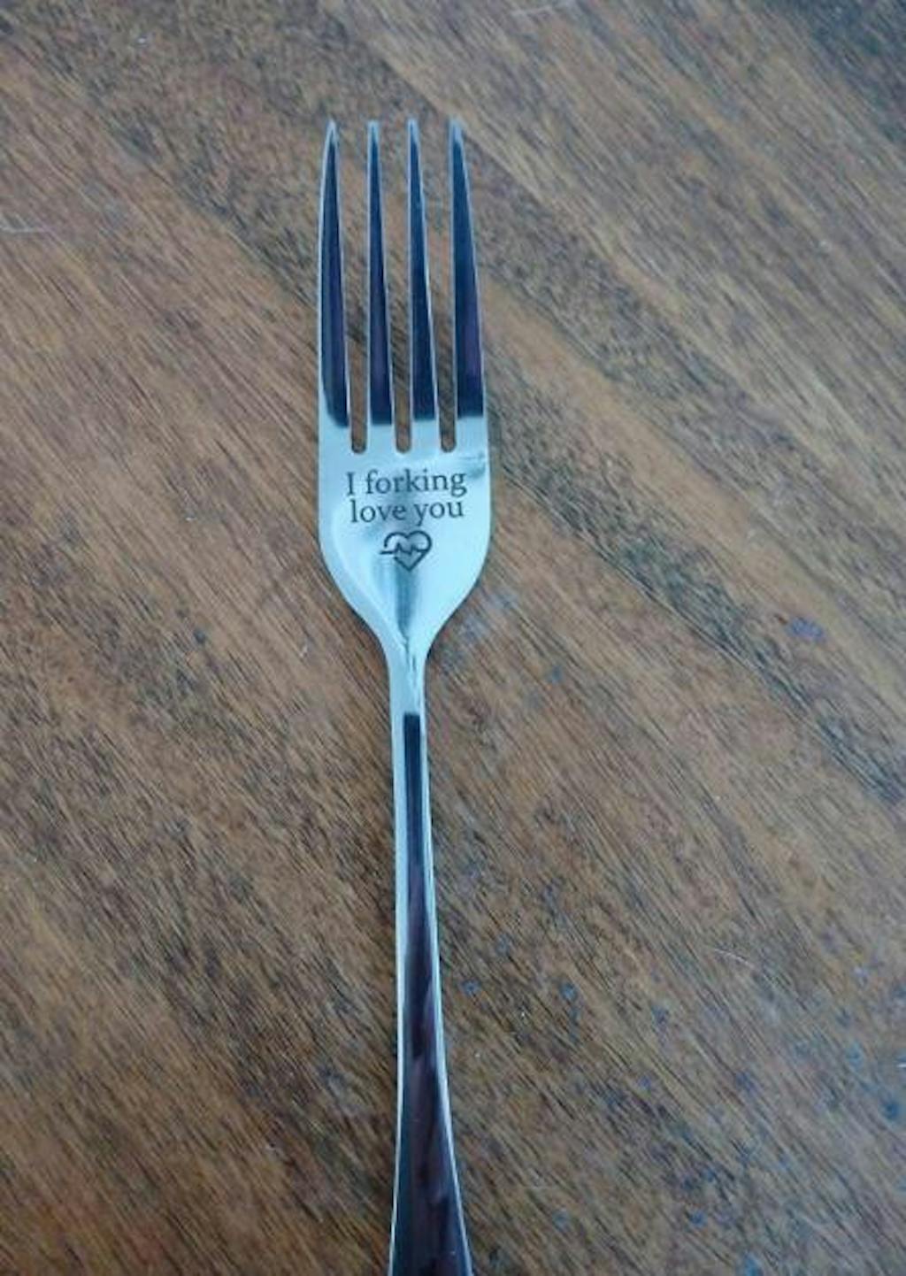 I forking Love You Engraved Fork – Barkermeow
