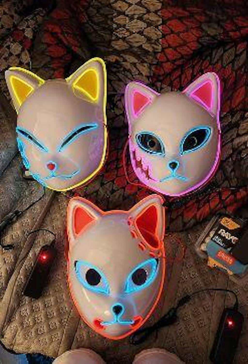 Halloween Demon Slayer Cat Face LED Mask – Barkermeow