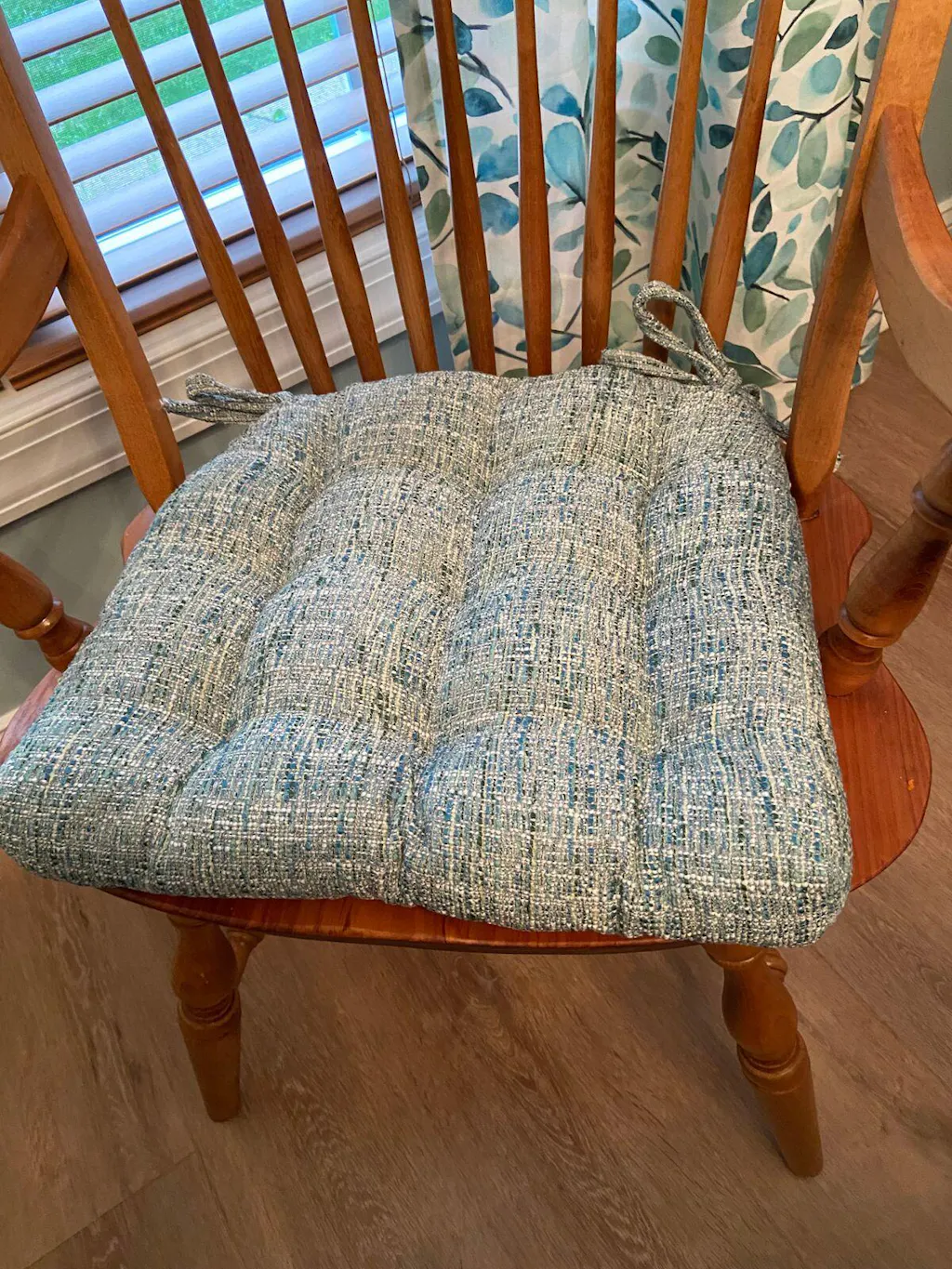 June Grey Dining Chair Pads - Reversible, Latex Foam Fill – Barnett ...
