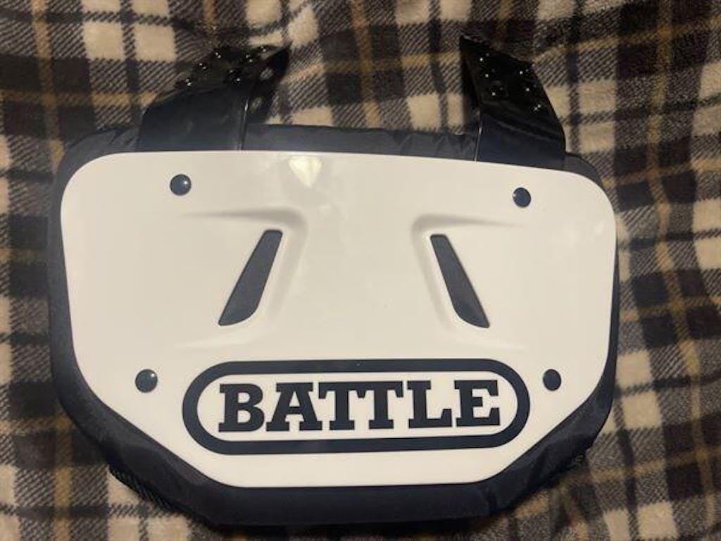 Football White Back Plate - Adult & Youth | Battle Sports