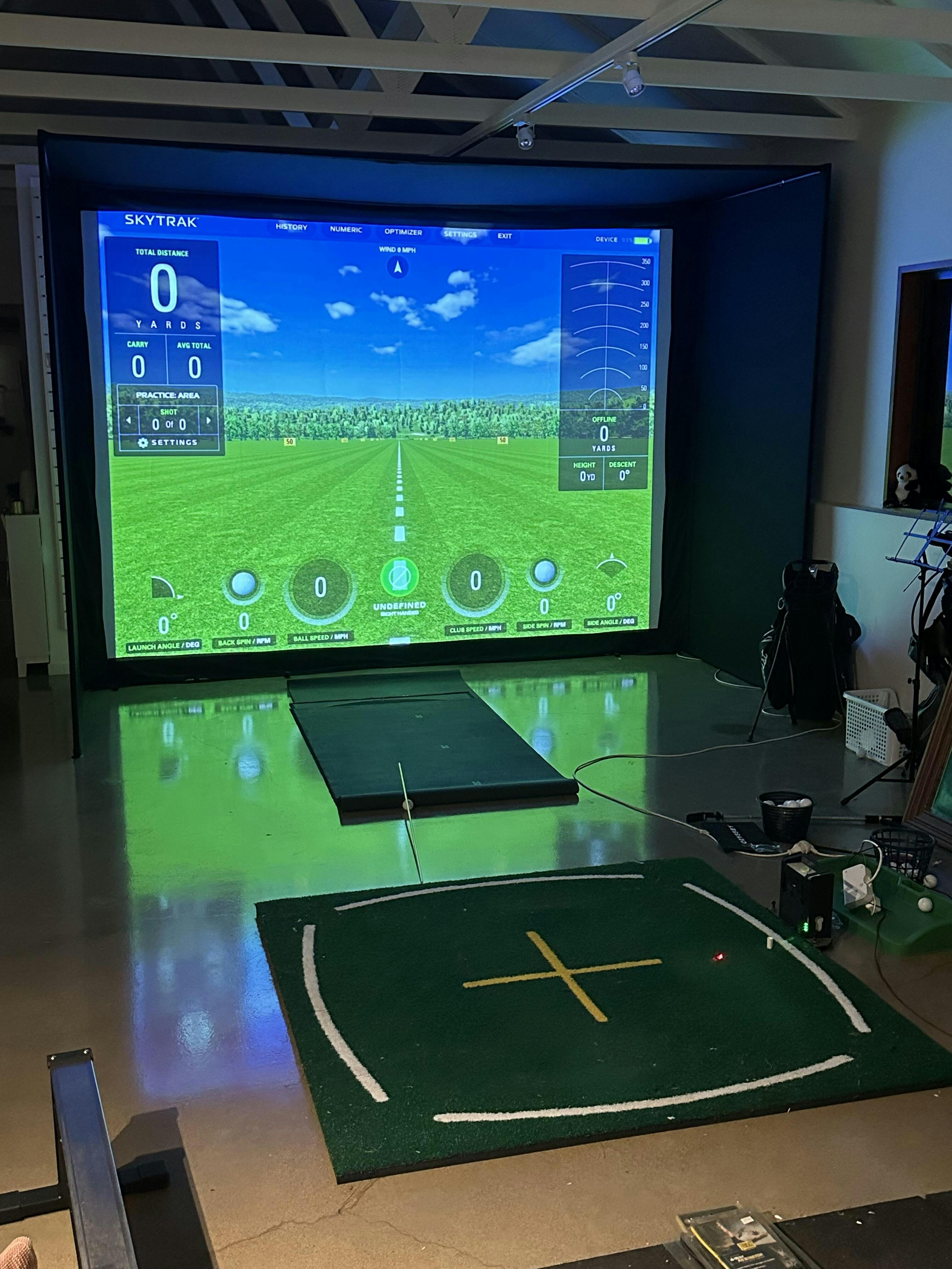 Golf Simulator Enclosure - MEDIUM-WIDE - BYO POLES ONLY | Bayside Golf