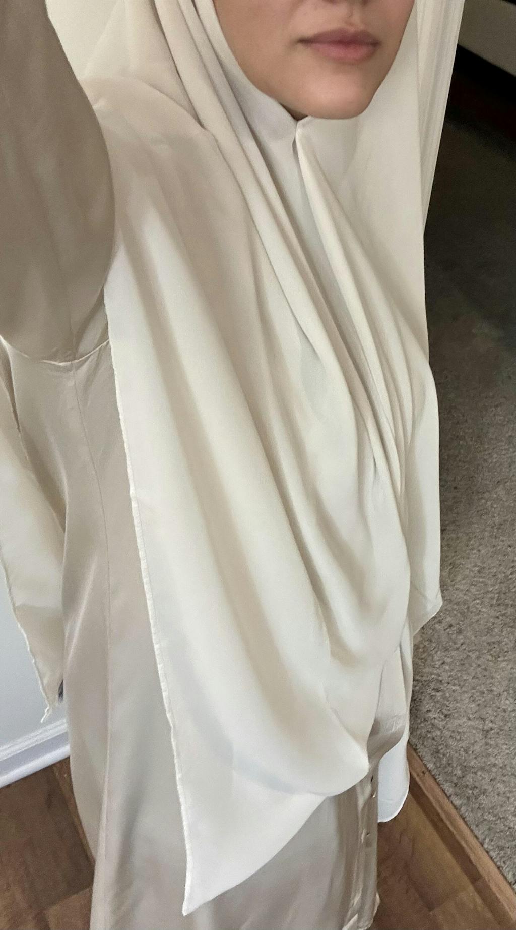 Royal Blue Sarah One Piece Jilbab - Zipper Sleeves - Silk Crepe – Bazar ...