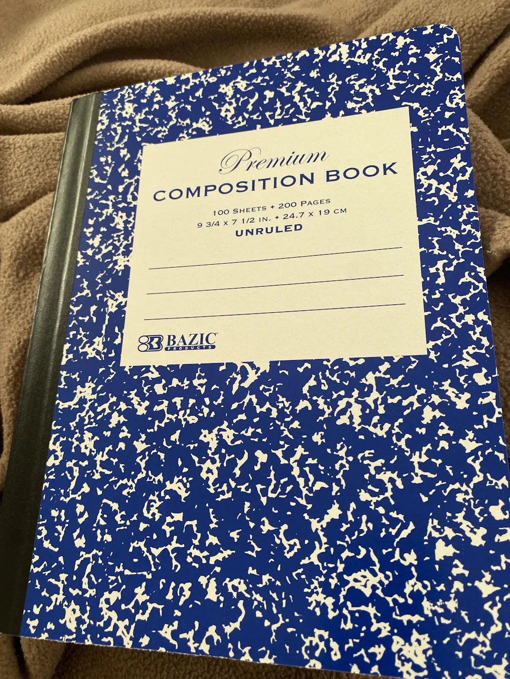 BAZIC UNRULED 100 Ct. Premium Blue Marble Composition Book – BAZIC Store