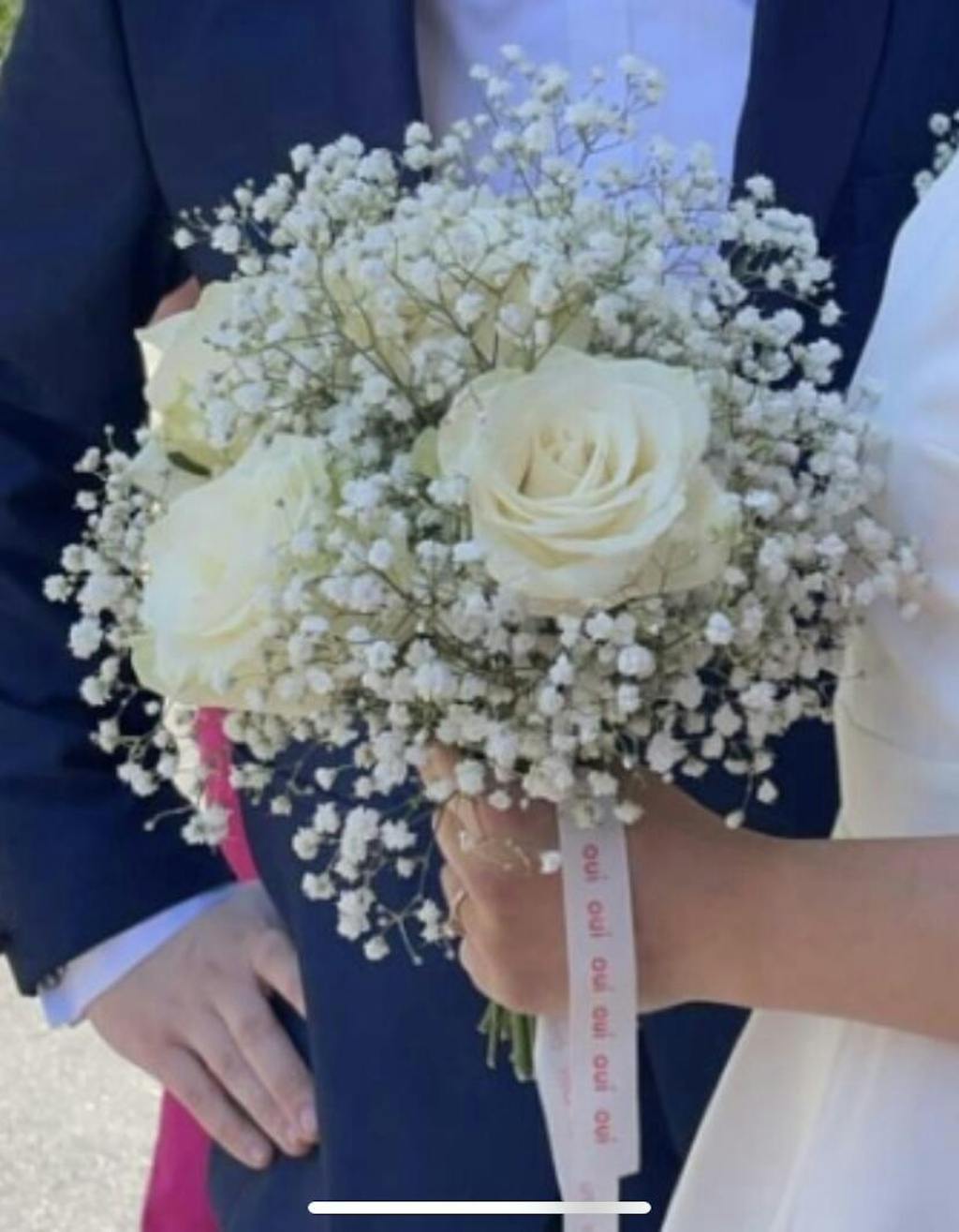Le Ruban du Bouquet de la mariée : Oui Oui Oui