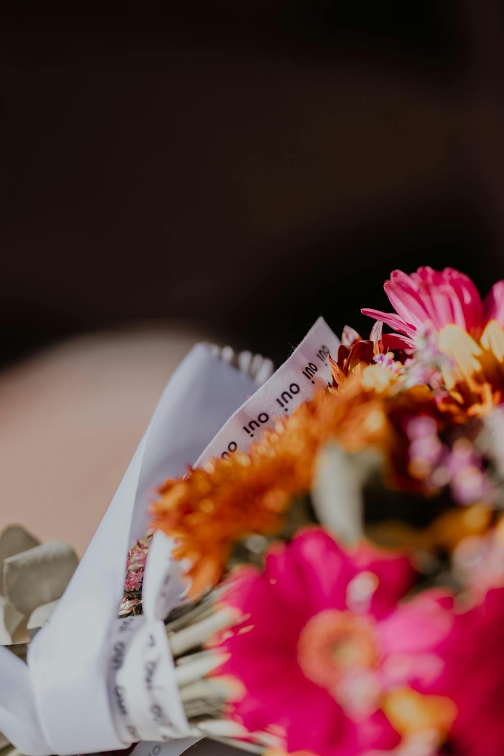 Le Ruban du Bouquet de la mariée : Oui Oui Oui