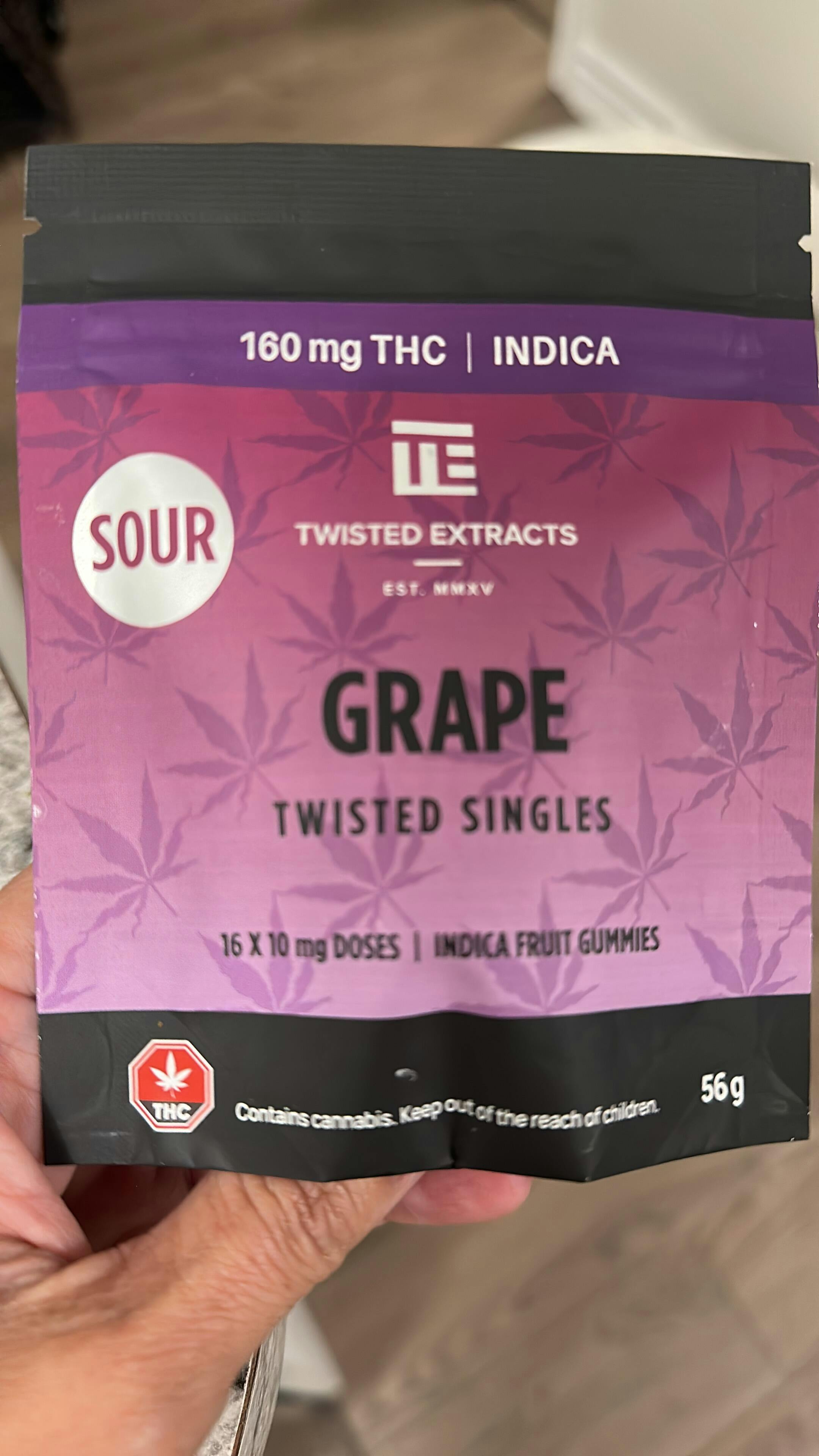 Twisted Extracts - Twisted Singles Sour Cannabis Gummies (160mg THC ...