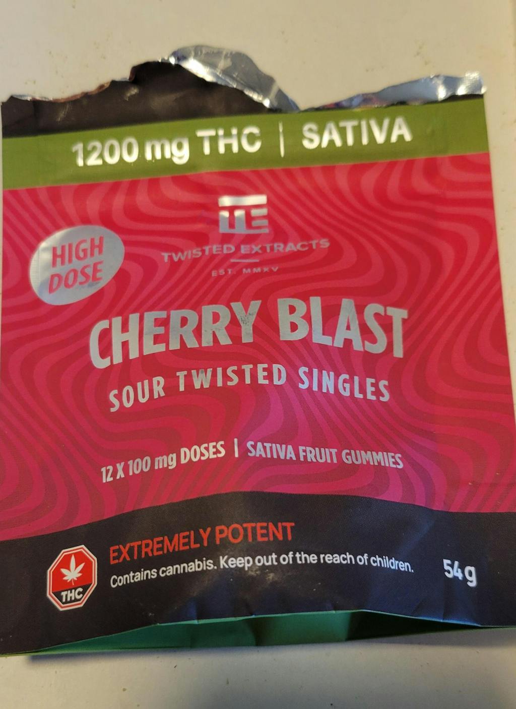 Twisted Extracts - Twisted Singles Sour Cannabis Gummies (160mg/1200mg ...